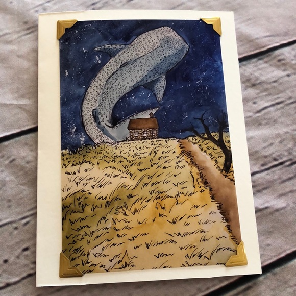 Office | Greeting Card Shark In The Prairie Whale Shark | Poshmark